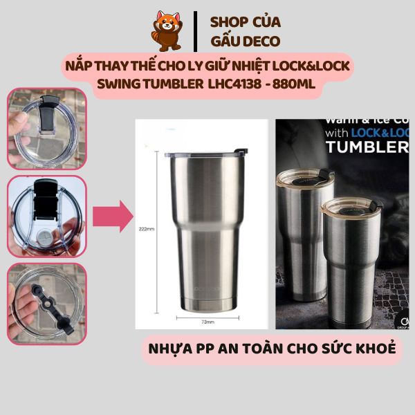 Nắp Thay Thế Ly Giữ Nhiệt Swing Tumbler 880ml LHC4138 - Nắp Đậy Chống ...