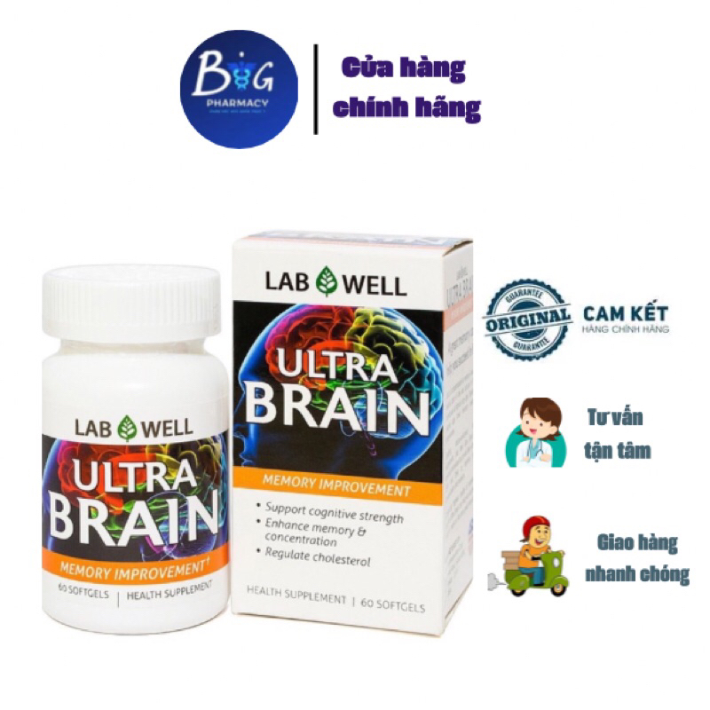 Viên uống Dầu Cá Ultra Brain Lab Well bổ não, tăng cường chức năng não ...
