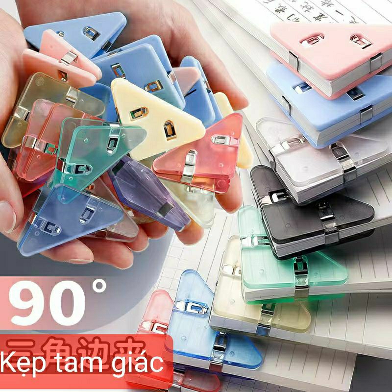 Kẹp giấy kẹp note đánh dấu ghi chú, ghim tài liệu nhựa hình tam giác ...