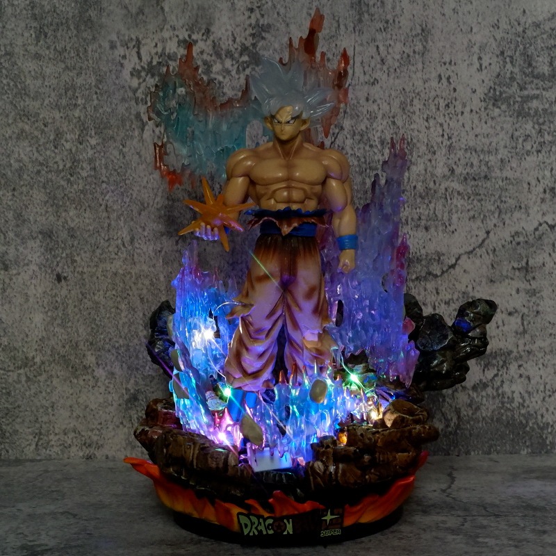 [Dragon ball + LED] Mô hình Goku ultra instinct 34 cm tay chưởng cầu ...