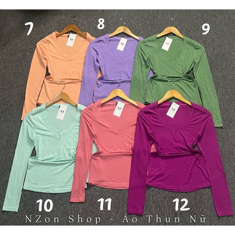 ÁO THUN CỔ TIM BODY TAY DÀI ( NZON SHOP ) | Shopee Việt Nam