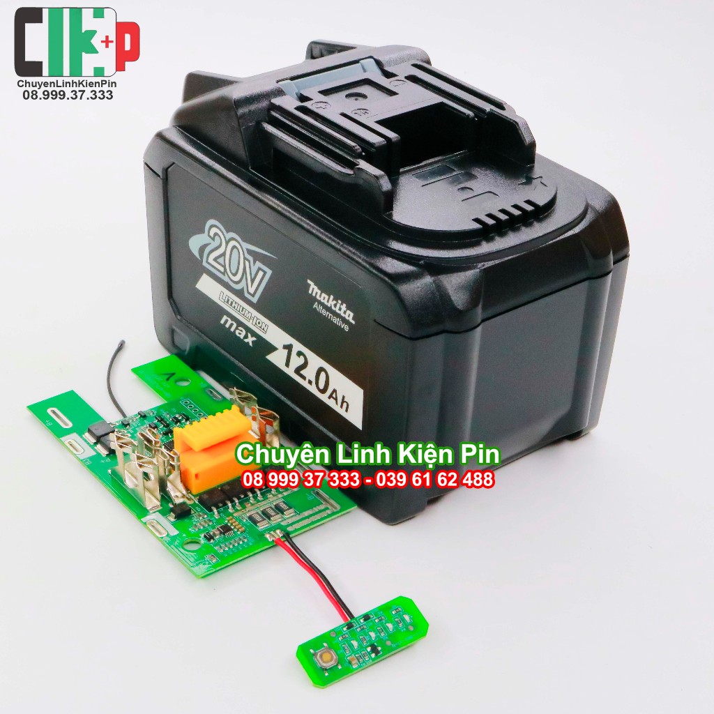 [ 424-3P-21700 NSZ ] Vỏ mạch thay thế pin Makita 20 12Ah Bầu lắp 15 cell 21700 Nhận sạc zin, kèm ...