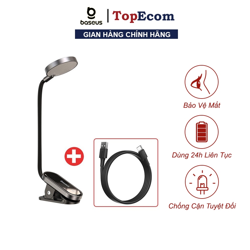 Đèn LED Nhỏ Baseus Kẹp Bàn Không Dây Cảm Ứng Sạc USB Để Đọc Sách Vào ...