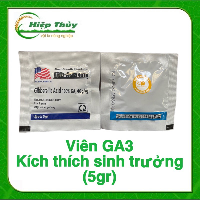Phân Bón Lá GA3, Gib-Asia 40TB - Gibberellic Acid 100% 40g/kg | Shopee ...