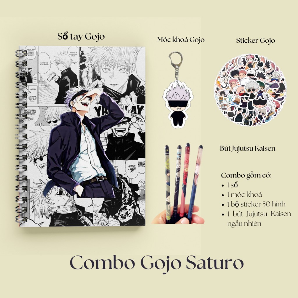 Combo Sổ Gojo Saturo Jujutsu Kaisen Chú Thuật Hồi Chiến Megumi Sukuna ...