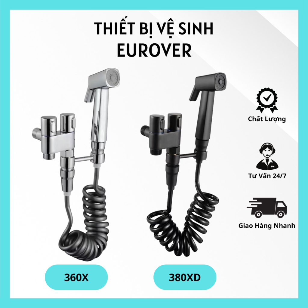 Bộ Dây vòi xịt vệ sinh có van T khóa cao cấp 360XT và 380XD | Shopee ...