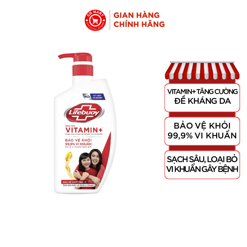 Sữa tắm Lifebuoy công thức Vitamin+ bảo vệ vượt trội 10 (850G) | Shopee Việt Nam