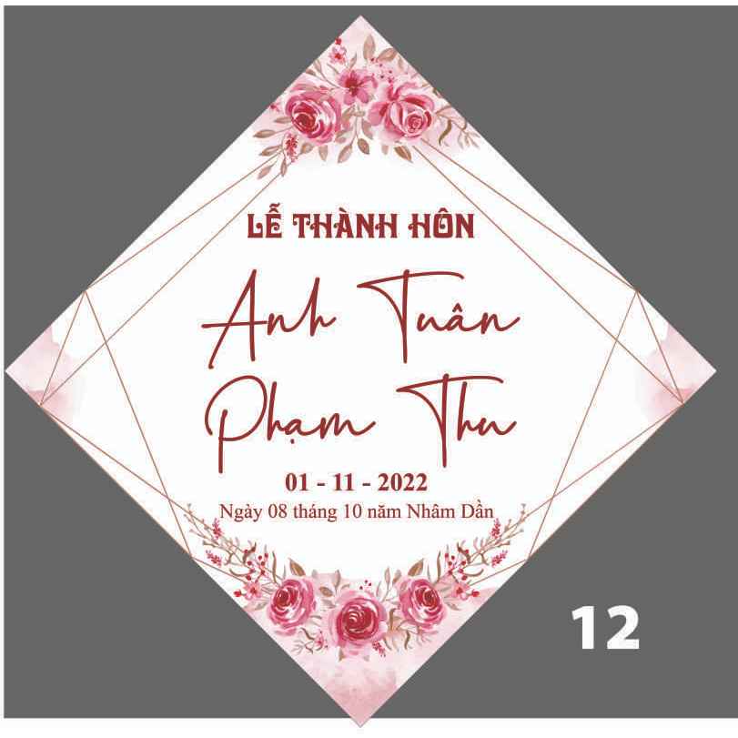 Bảng Tên Đám Cưới, Lễ Vu Quy, Đính Hôn Treo Backdrop (MS 01-14), Bảng ...
