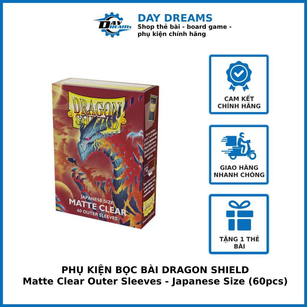Phụ kiện Card Game Sleeves: Dragon Shield Clear - Matte Outer Sleeves ...