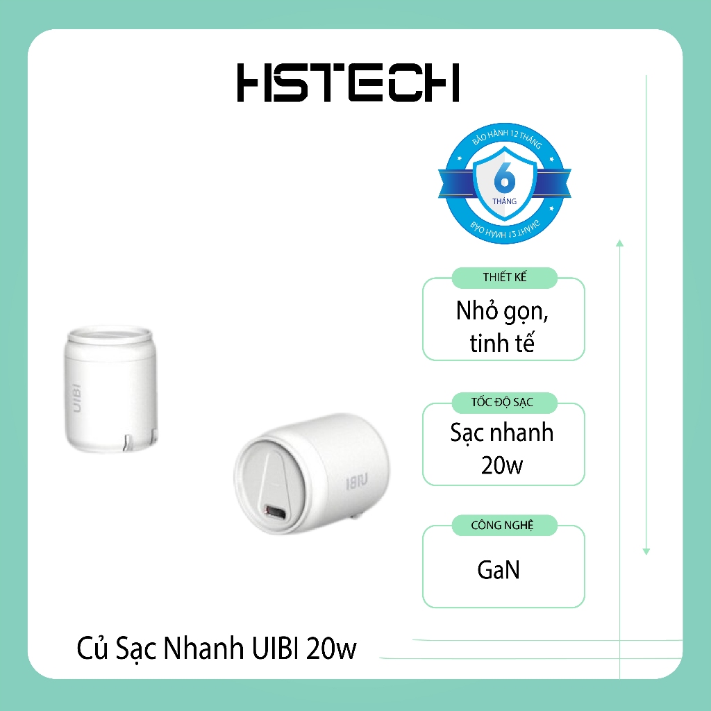 Củ Sạc Nhanh PD 20W UIBI CP20 Mini 20w - Nhỏ Gọn - Bảo Hành 6 Tháng | Shopee Việt Nam