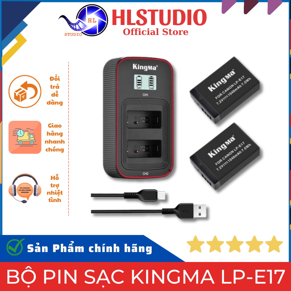 Bộ Pin Sạc KingMa LP-E17 Cho Máy Ảnh Canon - Dung Lượng Cao, Sạc Nhanh, An Toàn HL Studio ...