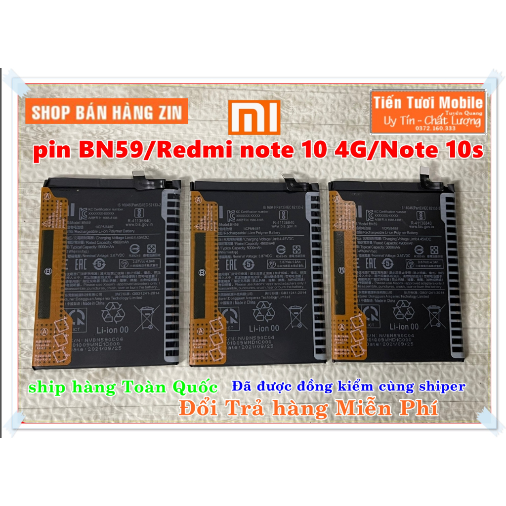Pin BN59/redmi note 10 4G/note 10s/ Xiaomi (Mới zin) | Shopee Việt Nam