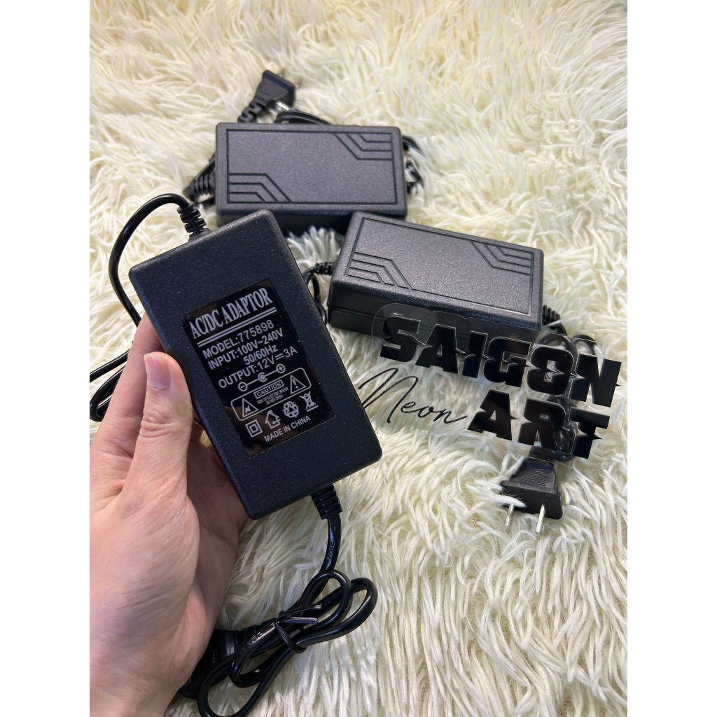 Nguồn Adapter 12V 3A/5A/10A Công Suất 36W/60W/120W Cho ĐÈN LED NEON ...