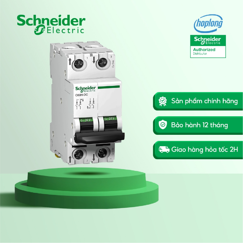 Cầu dao tự động A9N61535 Schneider - MCB, Acti9 C60H-DC, 2P, 32A, 10kA | Shopee Việt Nam