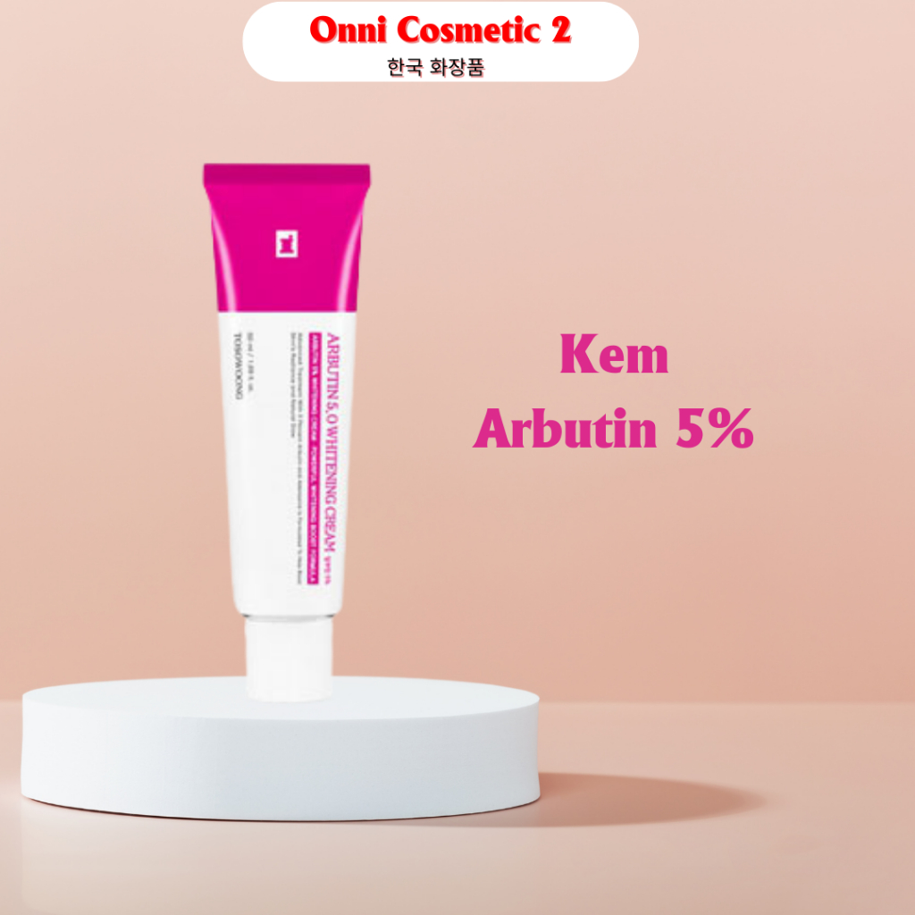 Kem Dưỡng Trắng Da Mờ Thâm Nám Arbutin 5 Tosowoong Hàn Quốc Tuýp 50ml