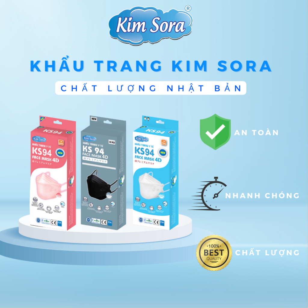 [ Combo 5 Hộp ] Khẩu trang KS94 cao cấp 4 lớp - 10 cái/ hộp | Shopee ...