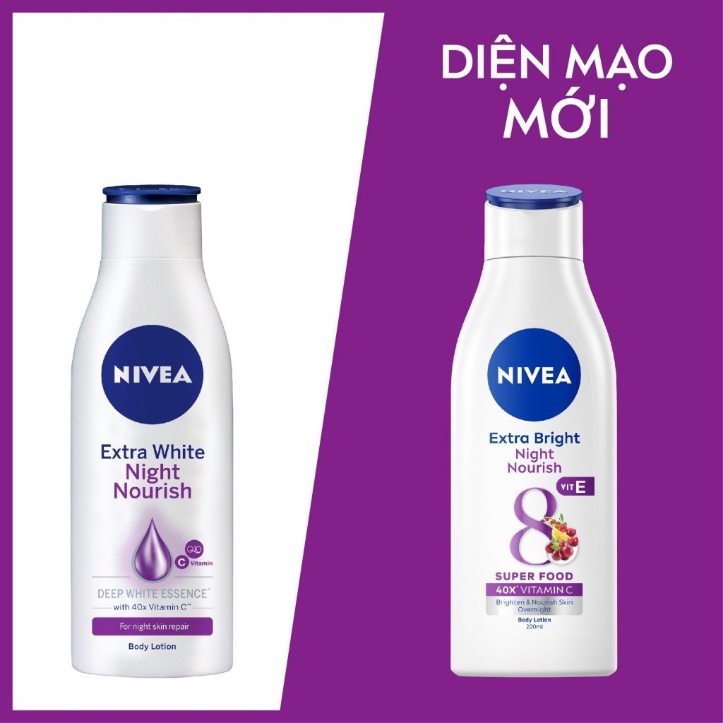 Sữa Dưỡng Thể Dưỡng Trắng Da Ban Đêm Nivea Extra White Night Nourish ...