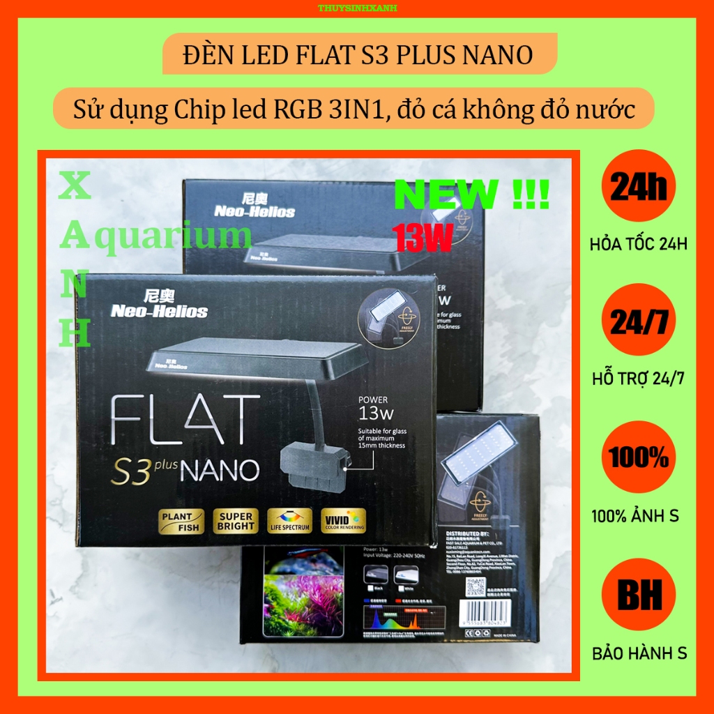 Đèn led thủy sinh FLAT S3 Plus Nano [13w] | Shopee Việt Nam