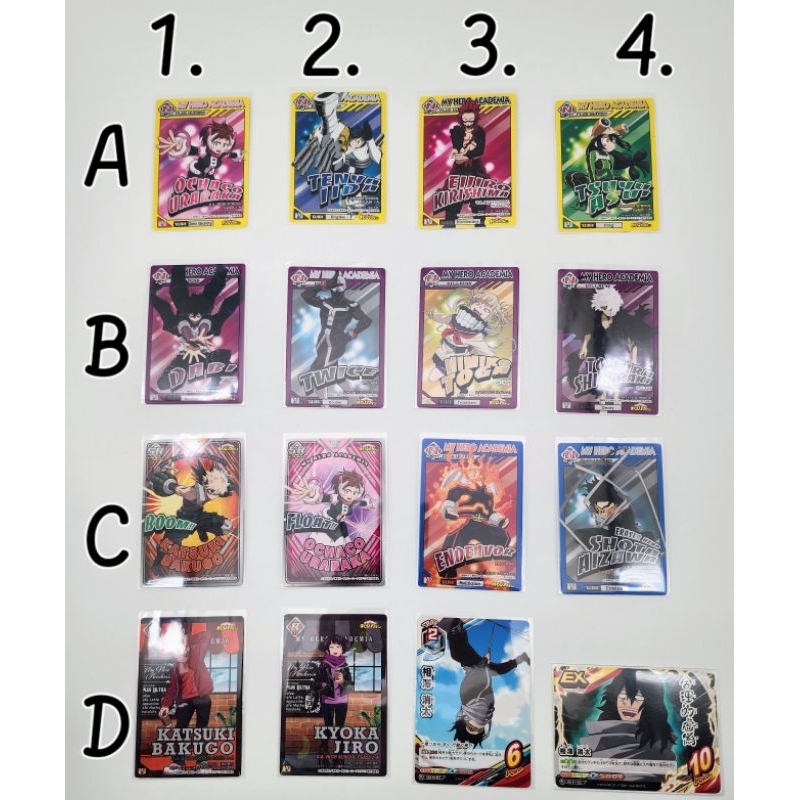 Thẻ bài bo góc chủ đề My hero academia, MHA số 56, chính hãng | Shopee ...