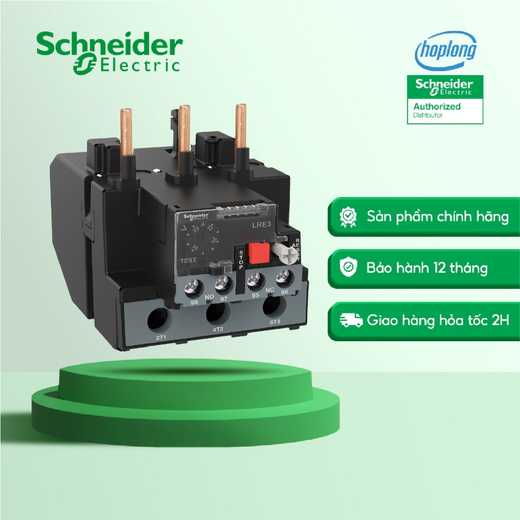 Rơ le nhiệt Schneider LRE355 dải cài đặt 30-40A 54 x 70 x 113 mm ...