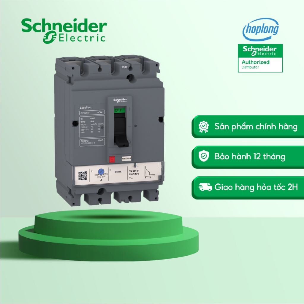 Cầu dao chỉnh dòng MCCB LV510337 Schneider - 3P - 100A - Type F - 36kA ...
