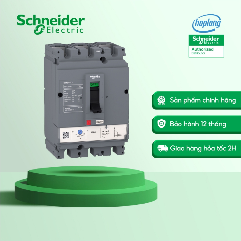 Cầu dao tự động dạng khối MCCB LV516333 Schneider loại CVS160F 3 pha ...