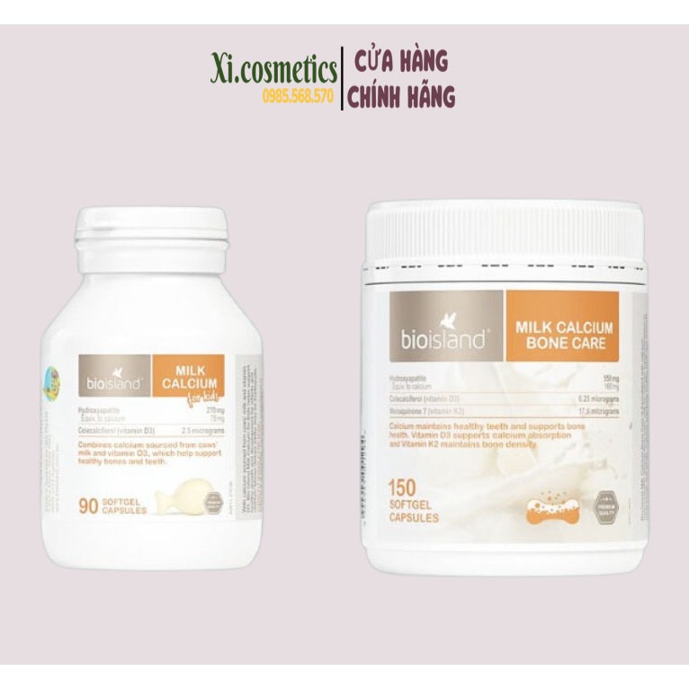 Viên uống BioIsland Milk Calcium for Kids 90 viên bổ sung Canxi Milk ...