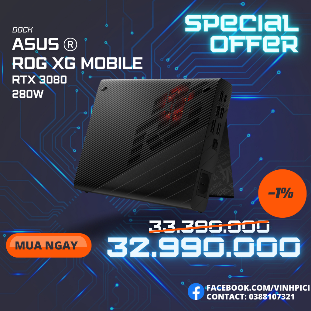 EGPU Asus ROG XG Mobile NVIDIA GeForce RTX 3080 Laptop GPU 16G GDDR6 ...