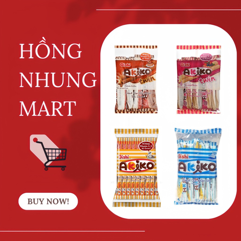 BÁNH SNACK QUE OISHI AKIKO CÓ NHÂN - SNACK OISHI ĐỦ 4 VỊ 140GR | Shopee ...
