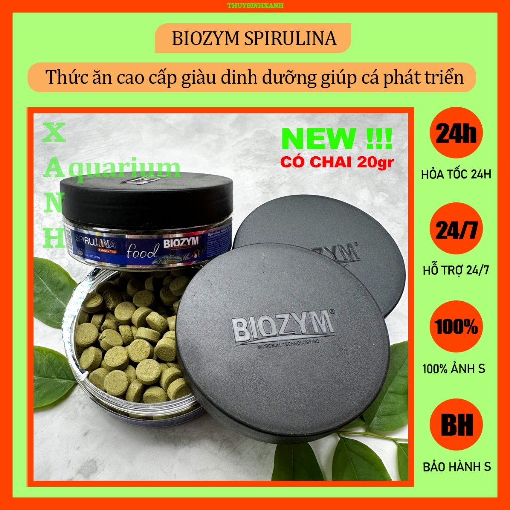 Thức ăn dán cá cảnh Biozym Spirulina | Shopee Việt Nam