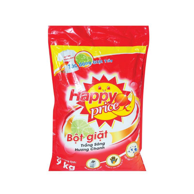 [[ Date Mới ]] Bột giặt Happy Price trắng sáng hương chanh 9kg | Shopee Việt Nam