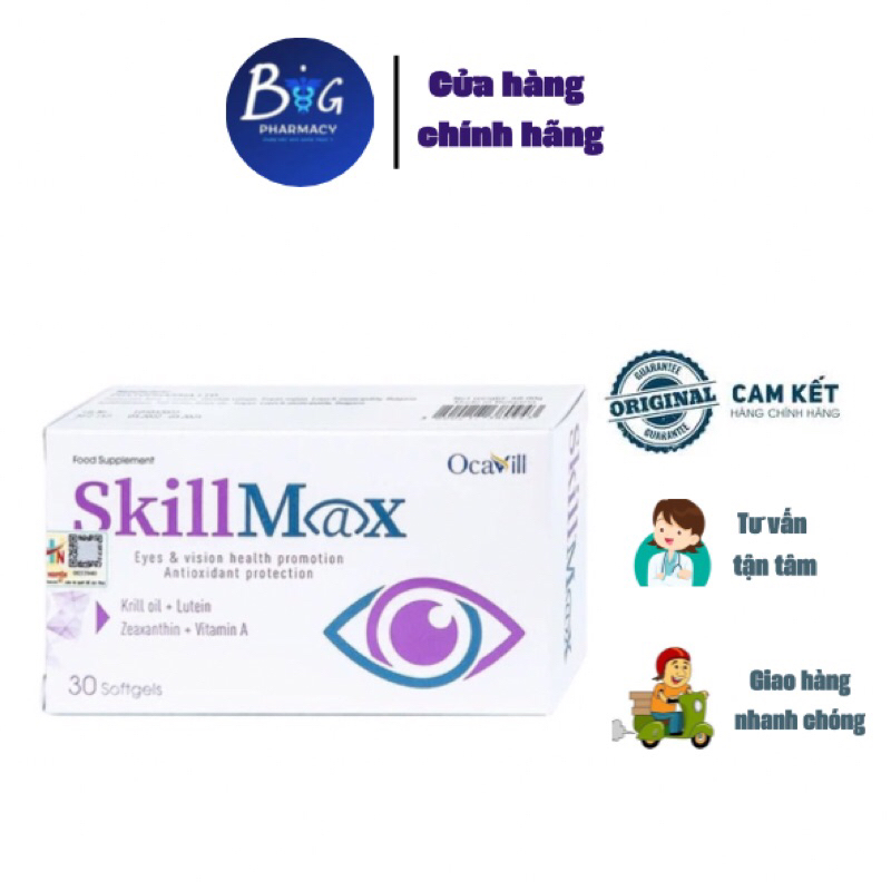 Viên uống Omega 3 Nhuyễn Thể Skillmax hỗ trợ tăng cường thị lực(Hộp 30 viên) | Shopee Việt Nam