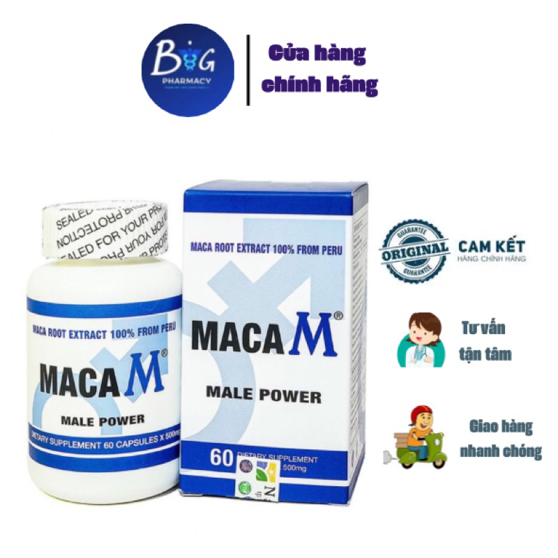 Viên uống tăng cường sinh lý nam Maca M Male Power 60 viên | Shopee ...