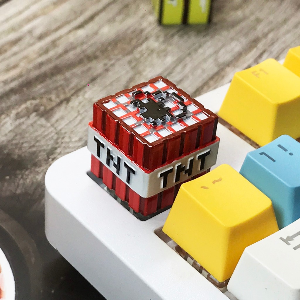 Keycap TNT trong Minecraft, Keycap Minecraft, 1u keycap, Cherry MX ...