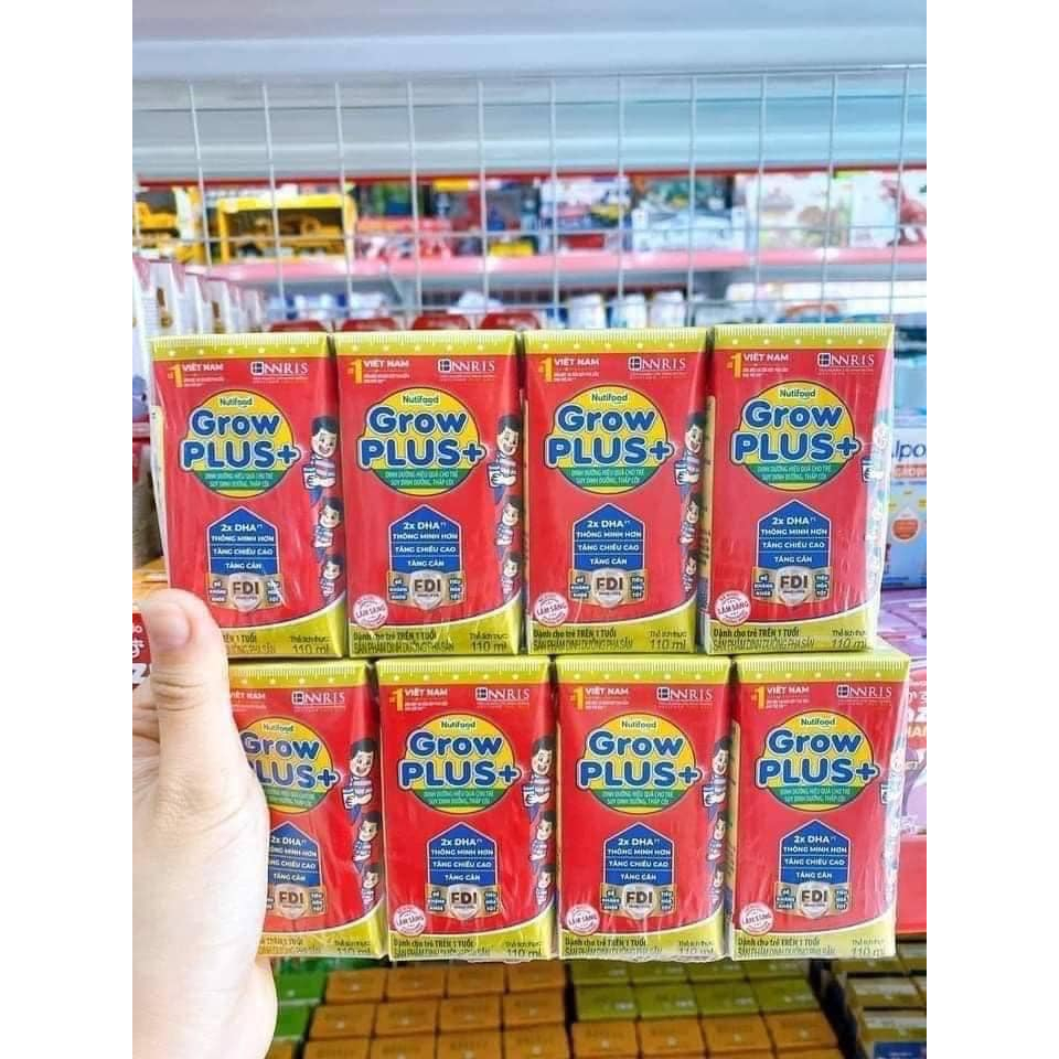 Sữa tươi Pha Sẵn Grow Plus+ Đỏ 110ml và 180ml [ Lốc x 4H] [ Date luôn ...