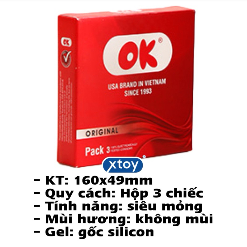 Bao Cao Su OK Original - 49mm Hộp 12 - hộp 3 - Và lẻ 1 bcs | Shopee ...