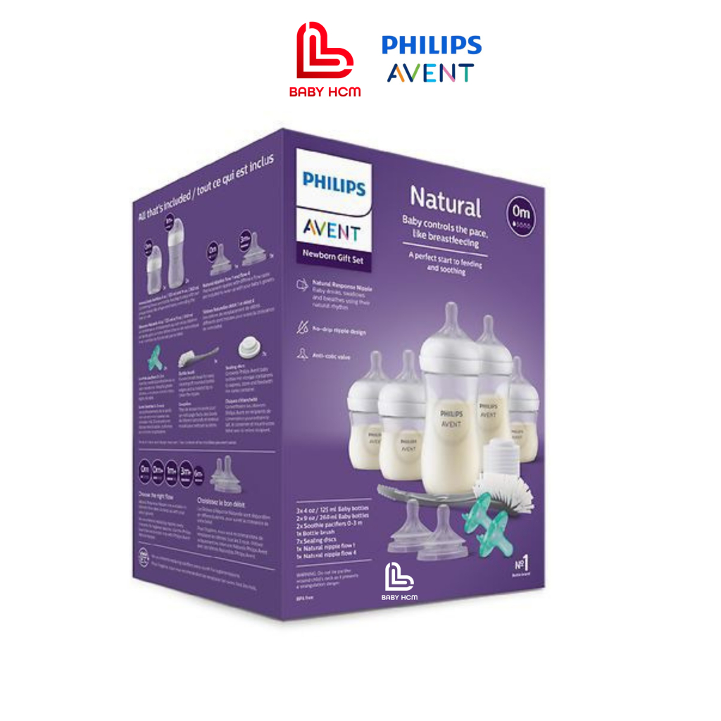 Bộ sản phẩm quà tặng cho bé Philips AVENT Natural SCD 838/02 | Shopee ...