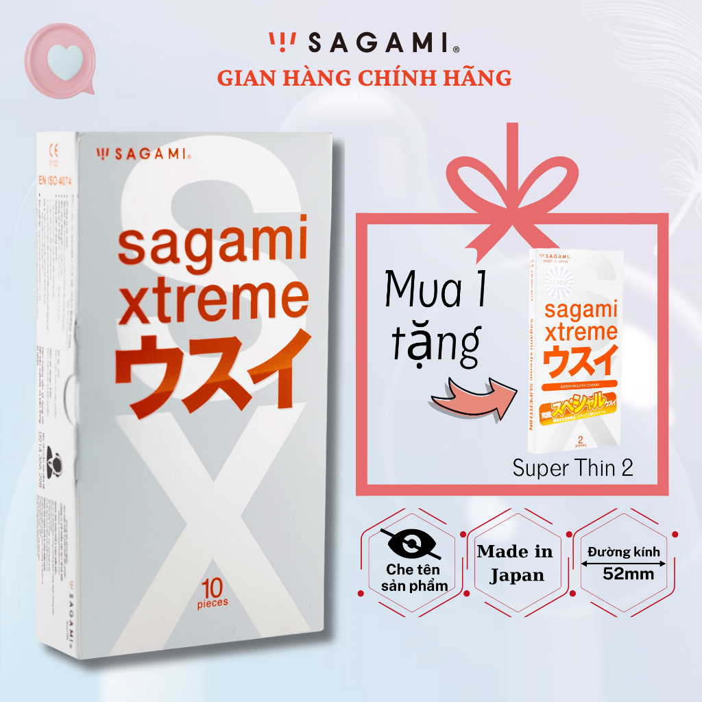 Bao cao su Sagami Xtreme - Superthin - bcs mỏng - kéo dài thời gian - chính hãng Nhật Bản- 01 ...