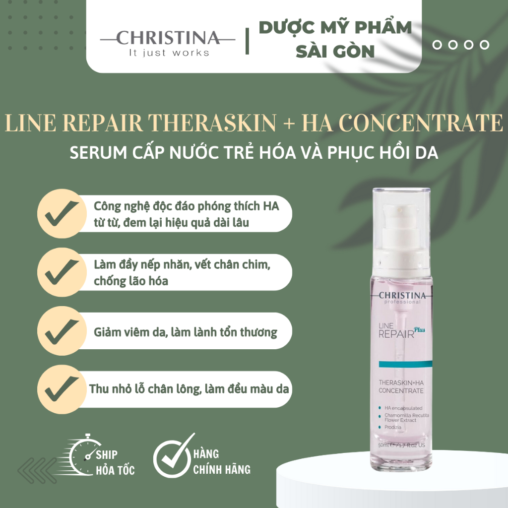 Tinh chất cấp nước Christina Line Repair Theraskin + HA Concentrate ...