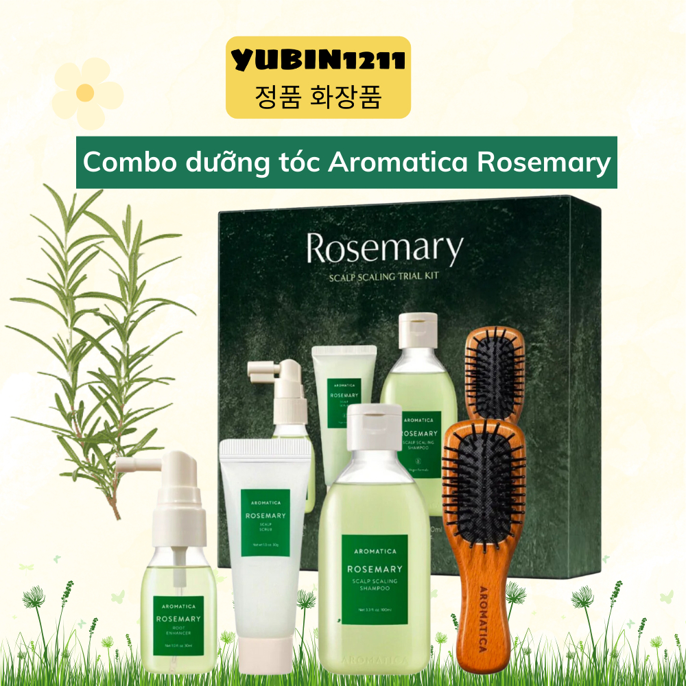 Combo Dưỡng Tóc Aromatica Rosemary Scalp Scaling Trial Kit 4pcs Giảm ...