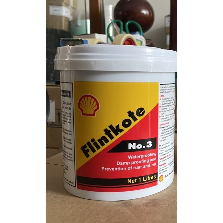 Sơn chống thấm gốc Bitum Flintkote No.3 - Lon 1 lít (màu nâu sậm ...