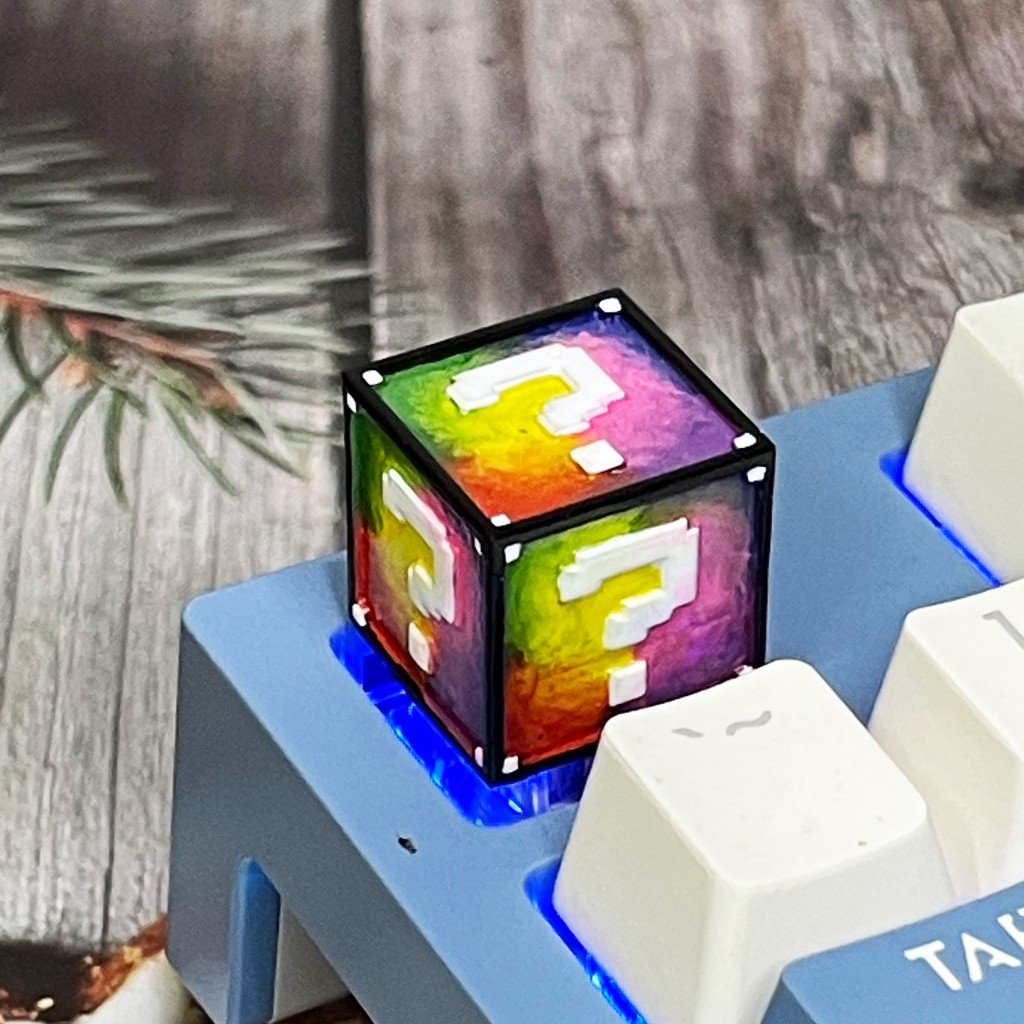 Keycap Spiral Lucky Block, Minecraft keycap, 1u keycaps, Artisan keycap ...