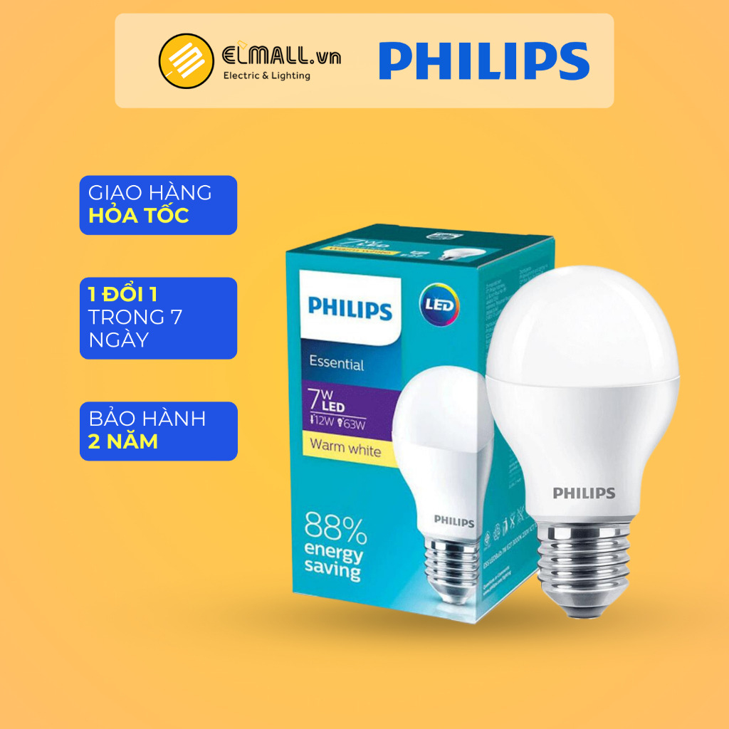 Bóng đèn led bulb 5W, 7W, 9W, 13W E27 VN, led bulb PHILIPS Essential ...