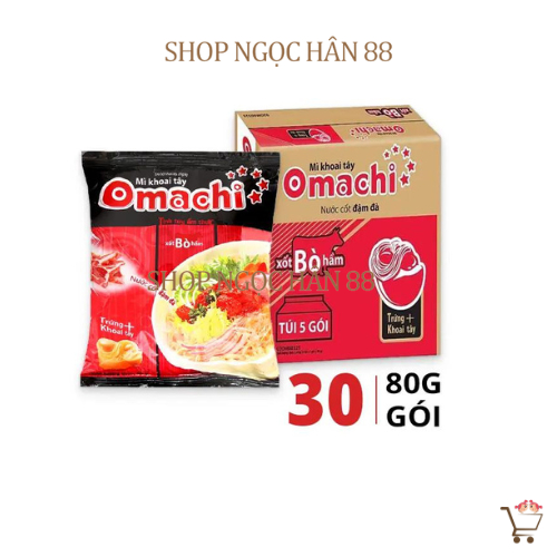 [CHĨNH HÃNG] Mì Omachi khoai tây - thùng 30 gói x 80g | Shopee Việt Nam