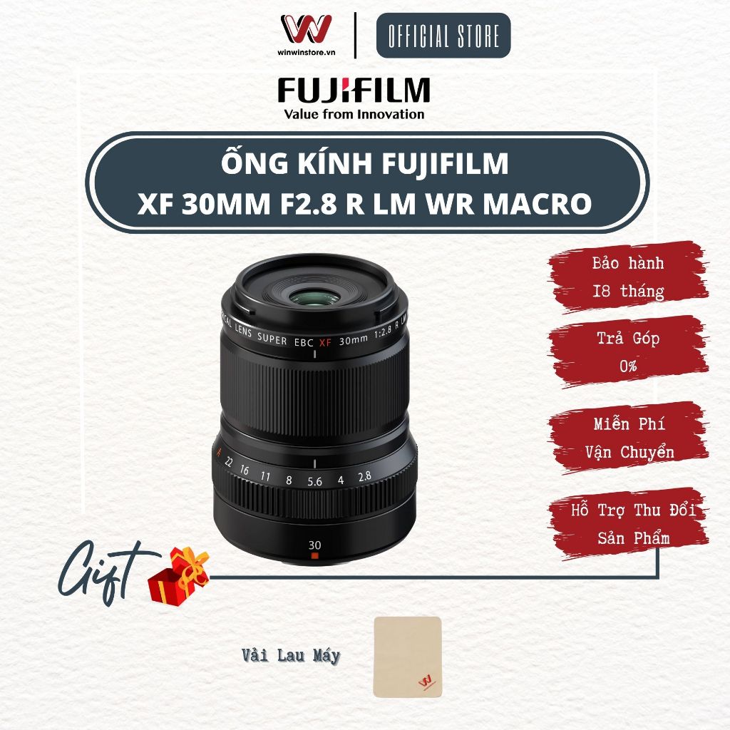 Ống kính Fujifilm XF 30mm F2.8 R LM WR Macro l XF30 l XF30mm - Hàng ...
