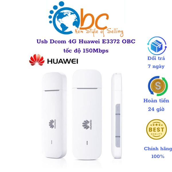 Usb Dcom 4G Huawei E3372 OBC tốc độ 150Mbps có IPv4, IPv6 | Shopee Việt Nam