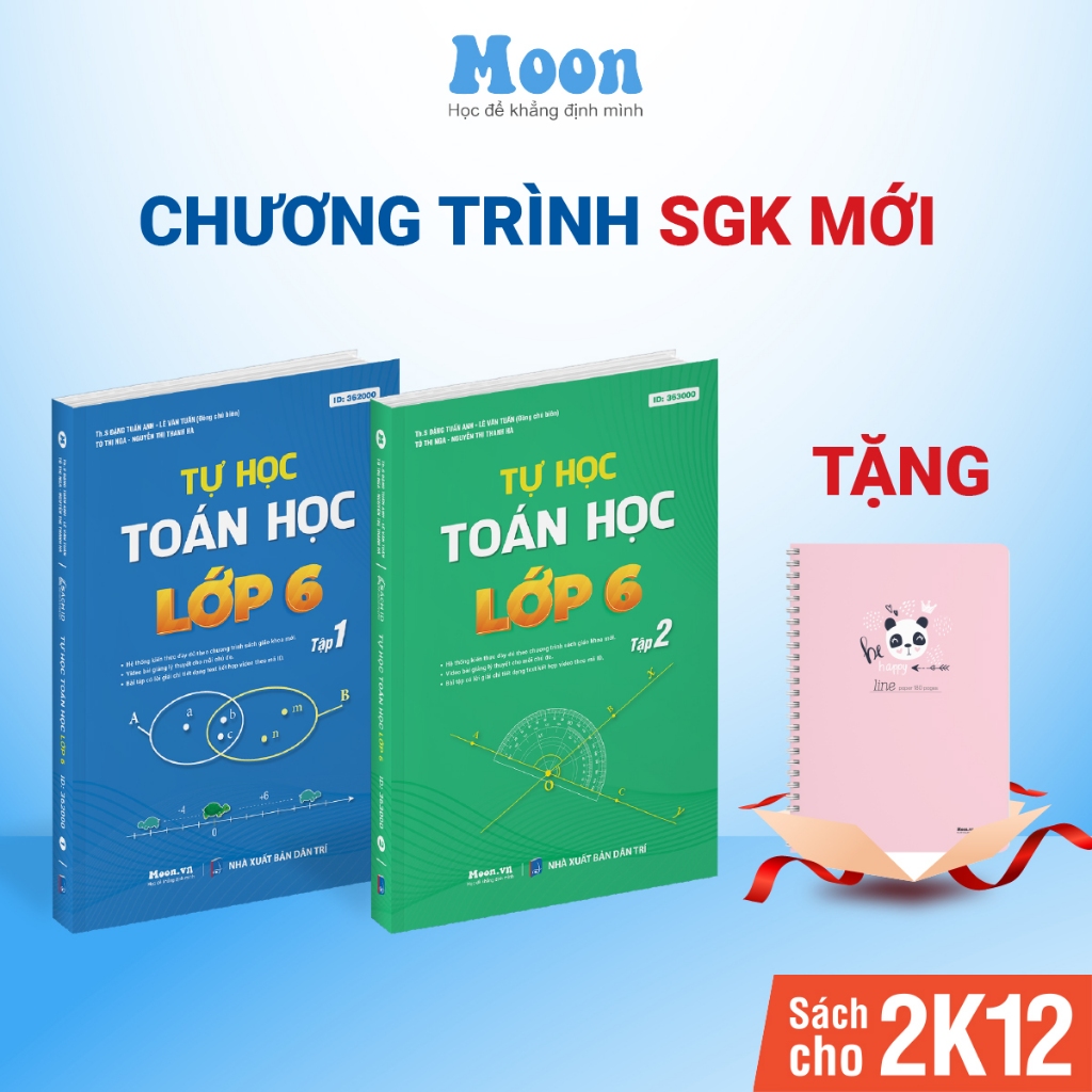 Sách tự học Toán học lớp 6, Tự học toán Kết nối tri thức, cánh diều ...