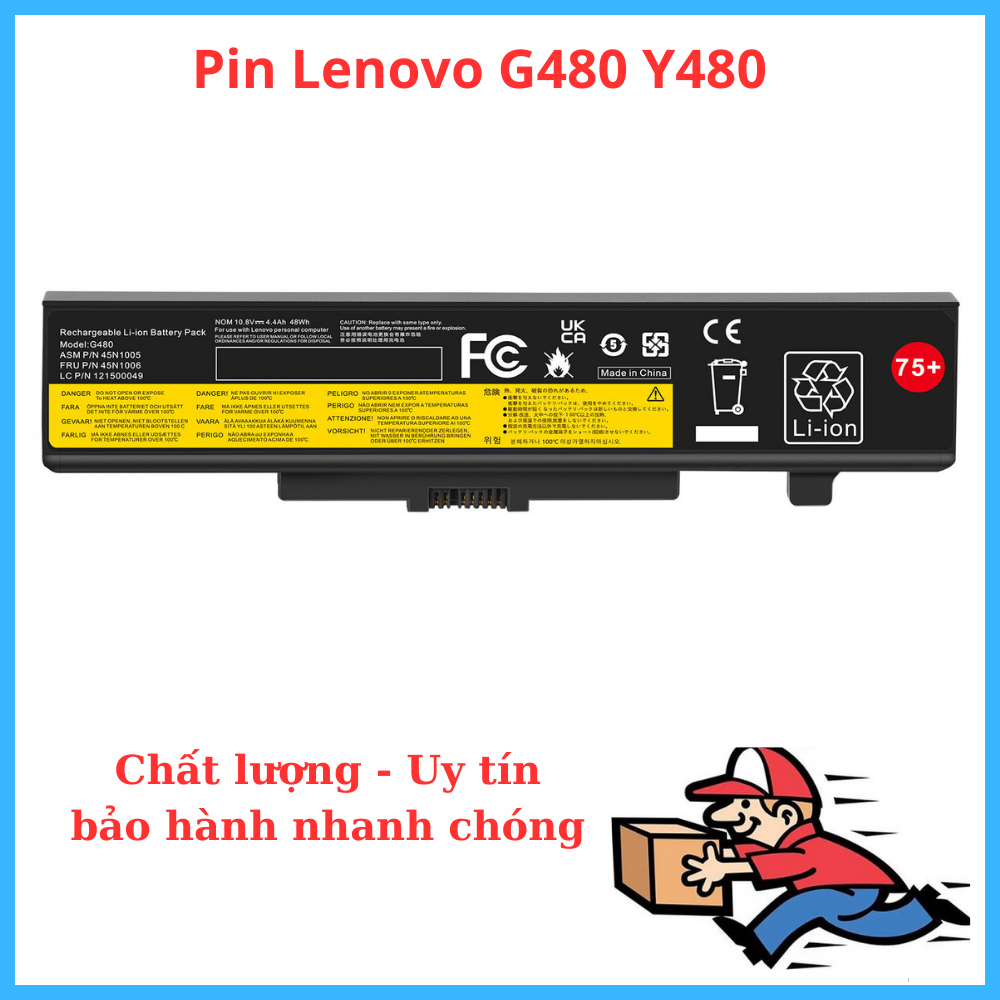 Linh kiện laptop PIN LENOVO G480 Y480 G400 G410 G480 G485 G500 G505 G510 G580 G585 V480, IdeaPad ...