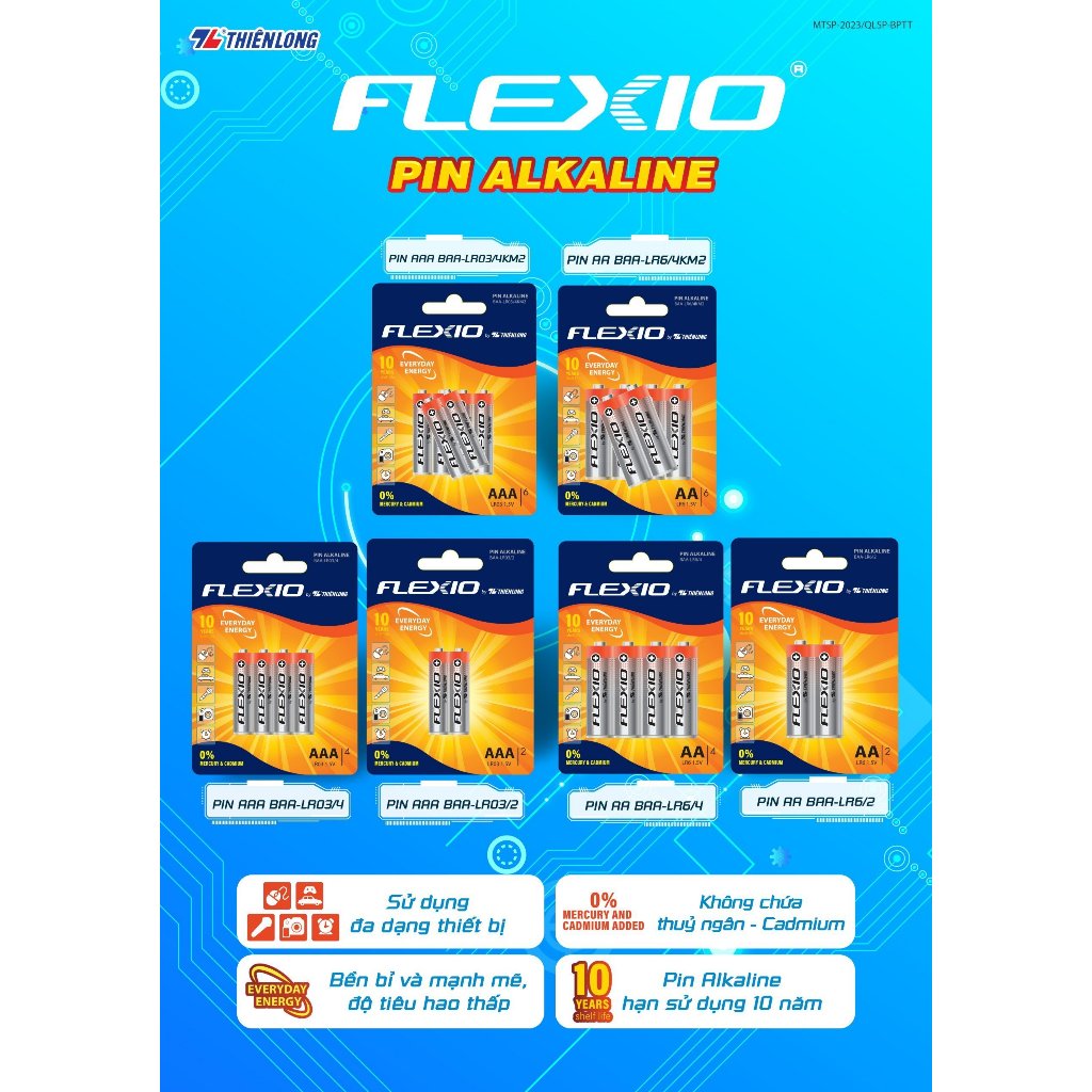 Pin Alkaline AA Thiên Long Flexio | Shopee Việt Nam