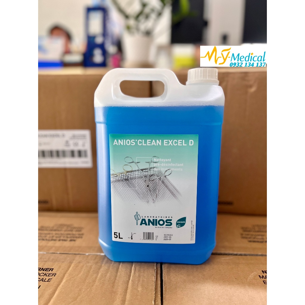 Dung dịch ngâm dụng cụ y tế khử khuẩn Anios Clean Excel D - Can 5 Lít ...